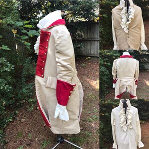 Adult Live Action Inspired Village Gaston Red Brown Coat and Vest From ...