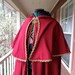 Custom Made Red and Gold Adult Cape With Caplet Cosplay - Etsy