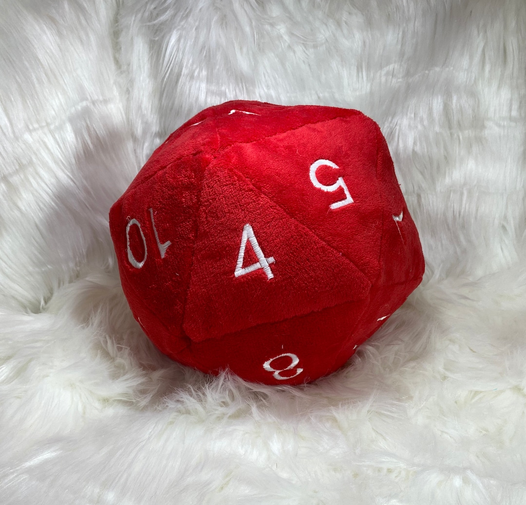 Handmade Embroidered D20 20 Sided Dice Plush Pillow or Stuffed - Etsy