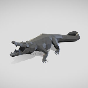Crocodile, Alligator, DIY PAPERCRAFT Low Poly 3d Model, Using This ...