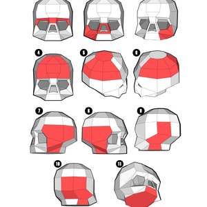 Skull Human - Halloween Paper Decoration, DIY Papercraft Layout ...