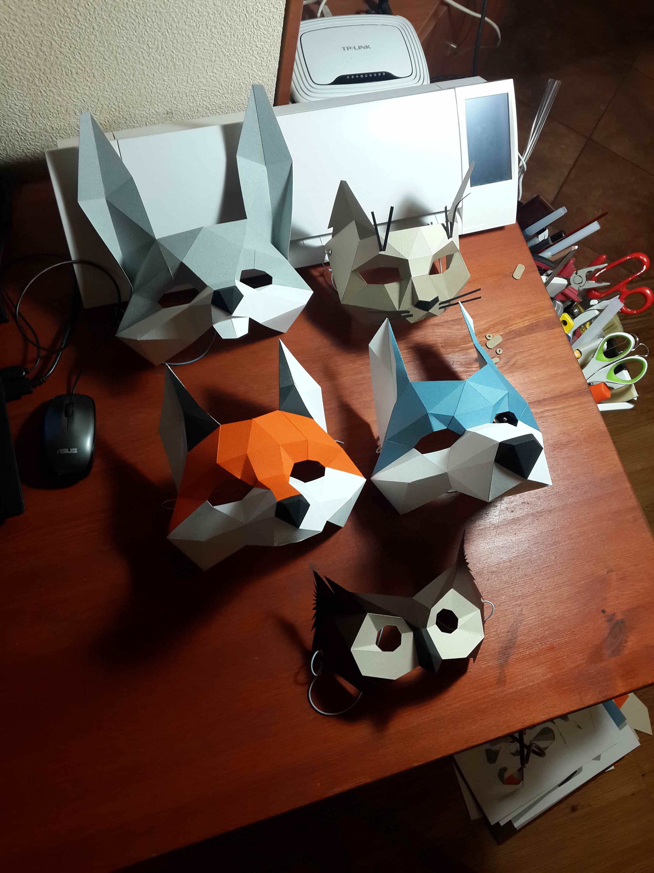 Rabbit DIY 3d Paper Face Mask Pattern Digital Layout - Etsy