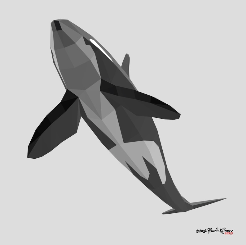 Orca DIY Papercraft Low Poly 3d Model Digital Pattern. Pdf - Etsy