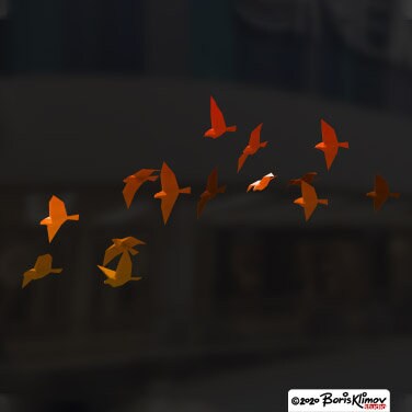 Bird Flying Digital Pattern for Papercraft 3d Paper DIY - Etsy