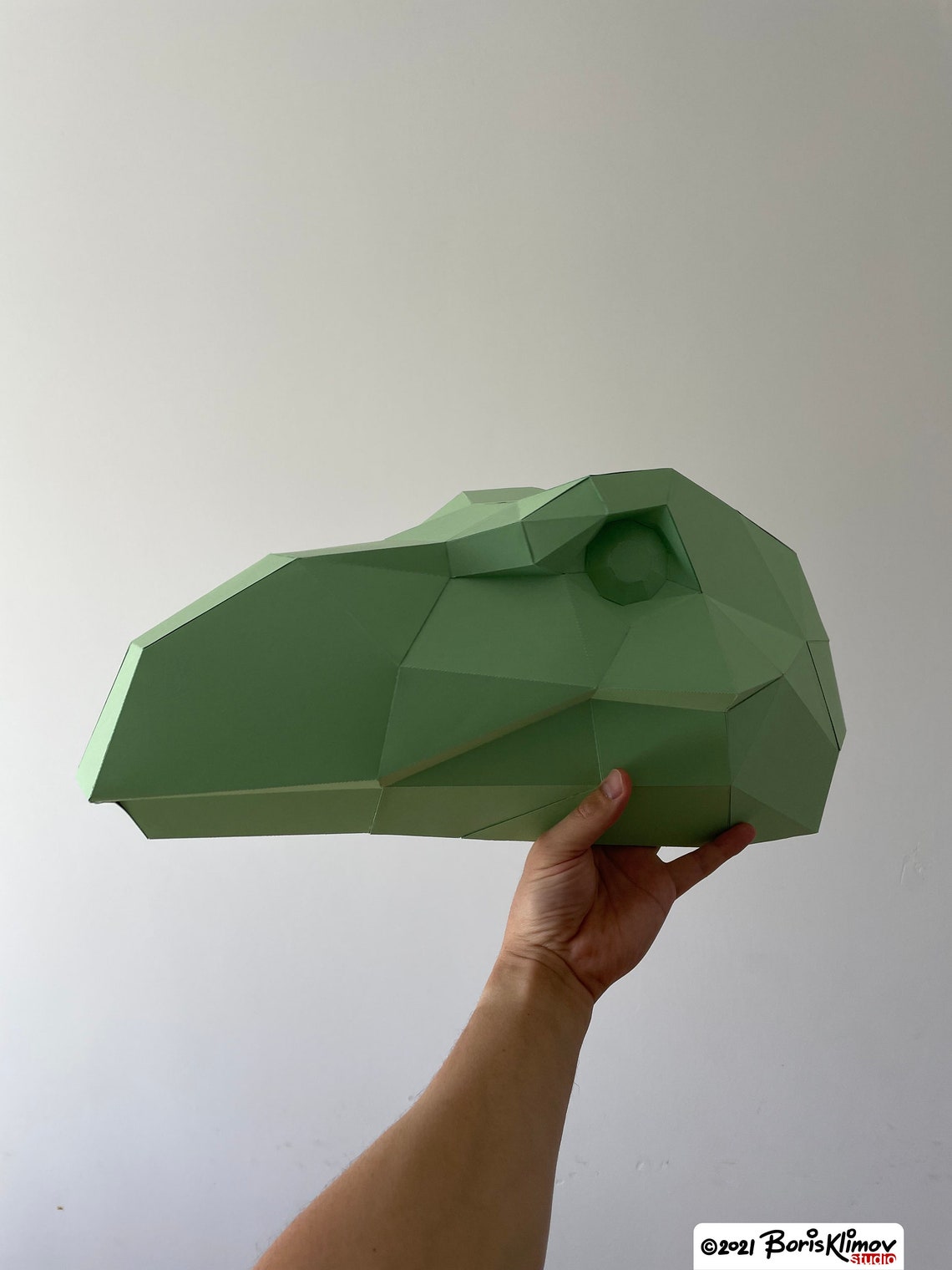 Raptor Dinosaur DIY 3d Paper Head Mask. Digital Pattern PDF - Etsy