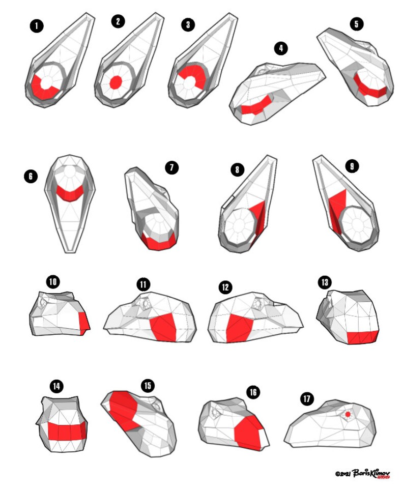 Raptor Dinosaur DIY 3d Paper Head Mask. Digital Pattern PDF - Etsy