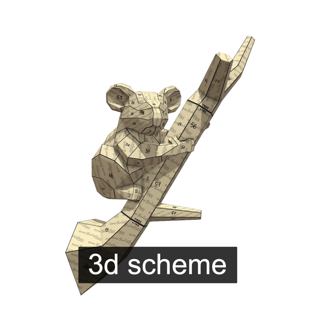 Koala on a Tree Branch! Weld It Yourself With Digital Plan for Metal ...