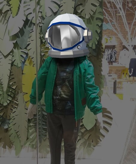 Astronaut Helmet DIY 3d Paper Head Mask Pattern, Digital Layout - Etsy