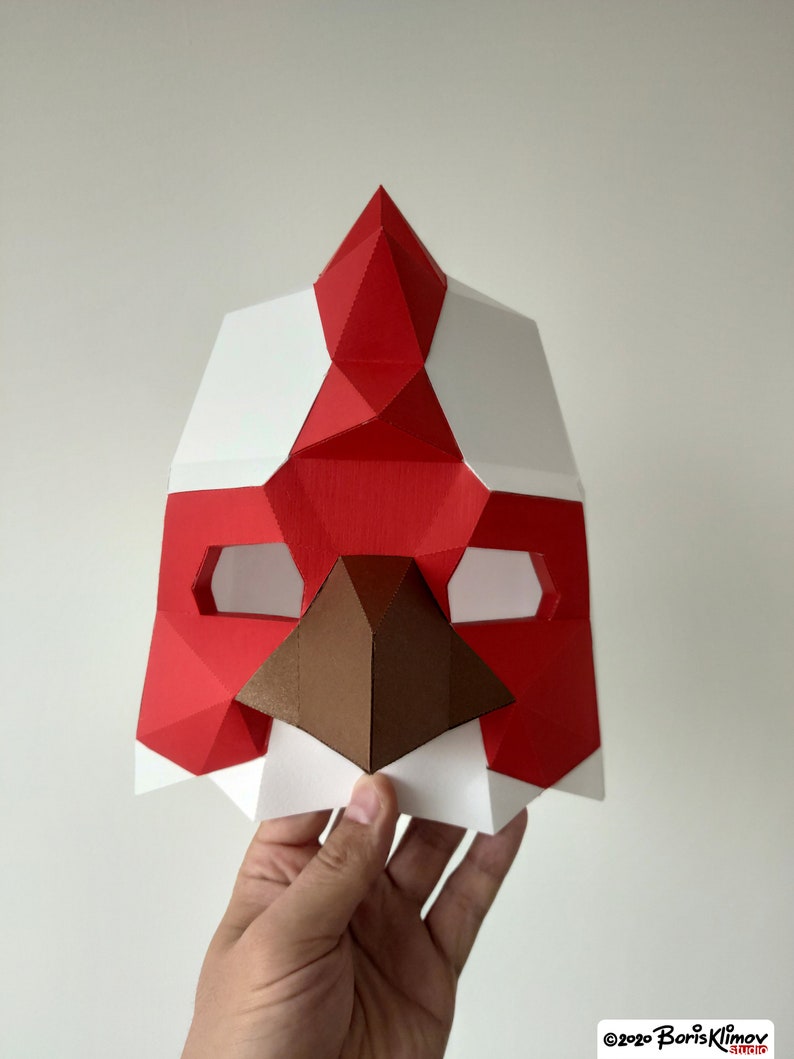 Hen DIY 3d Paper Head Mask Pattern Digital Layout PDF A4 - Etsy