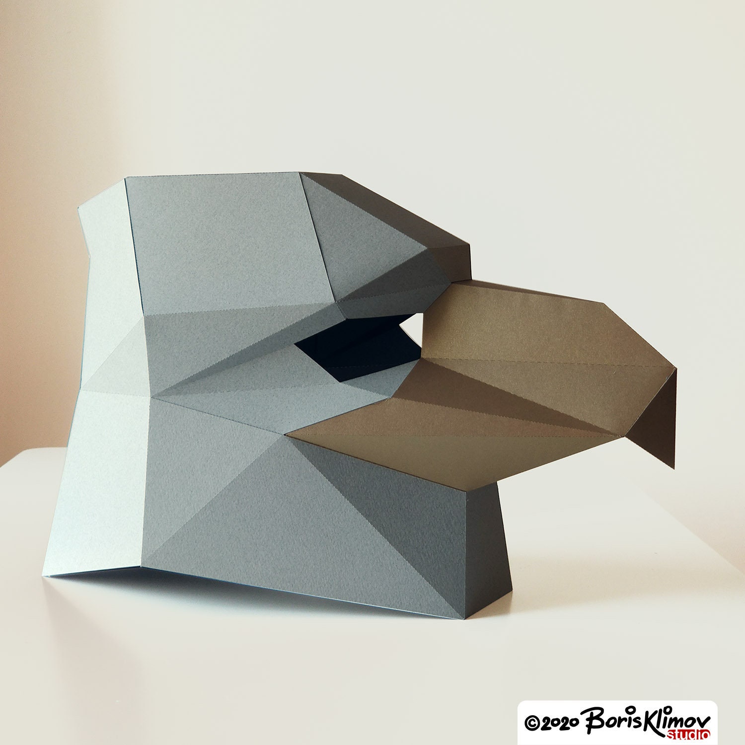 Eagle Berkut Simple DIY 3d Paper Head Mask Pattern Digital | Etsy Australia
