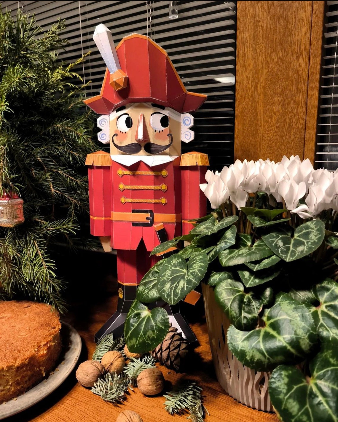 Nutcracker Standing Christmas DIY 3d Decor Papercraft - Etsy