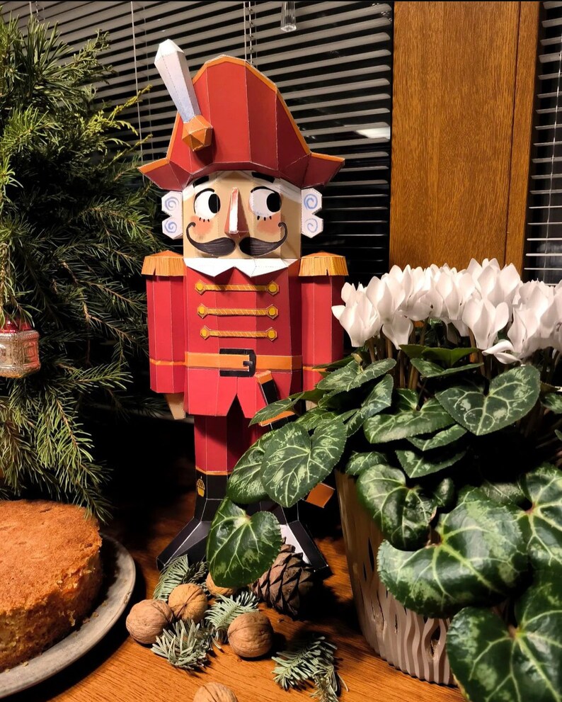 Nutcracker Standing Christmas DIY 3d Decor Papercraft - Etsy