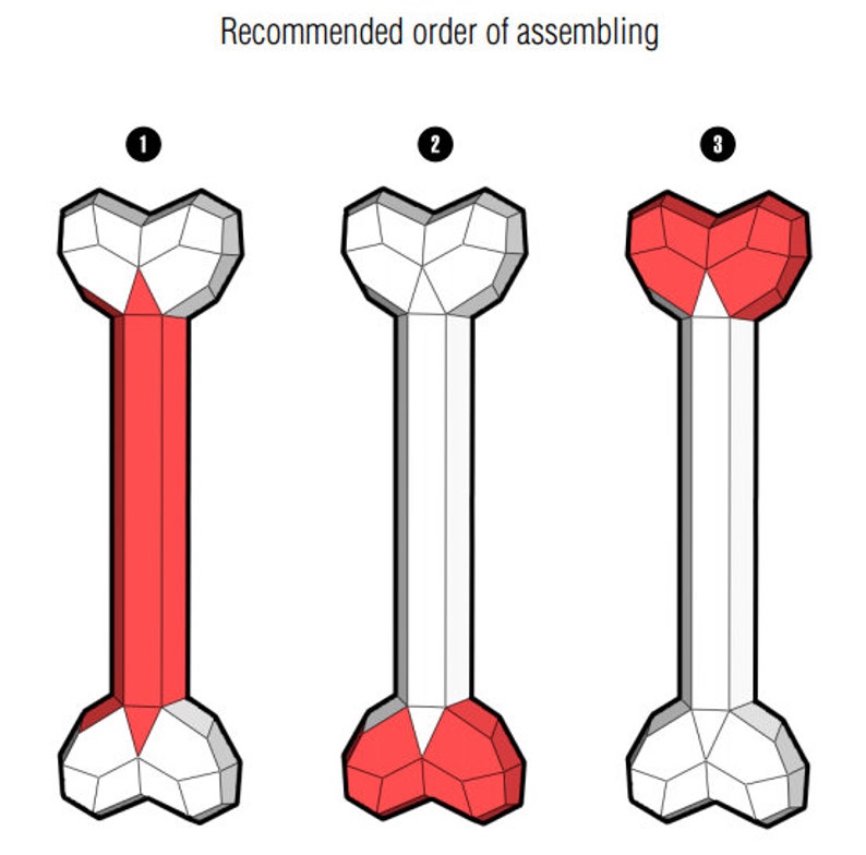 Bone. Halloween Paper Decoration DIY Papercraft Layout - Etsy