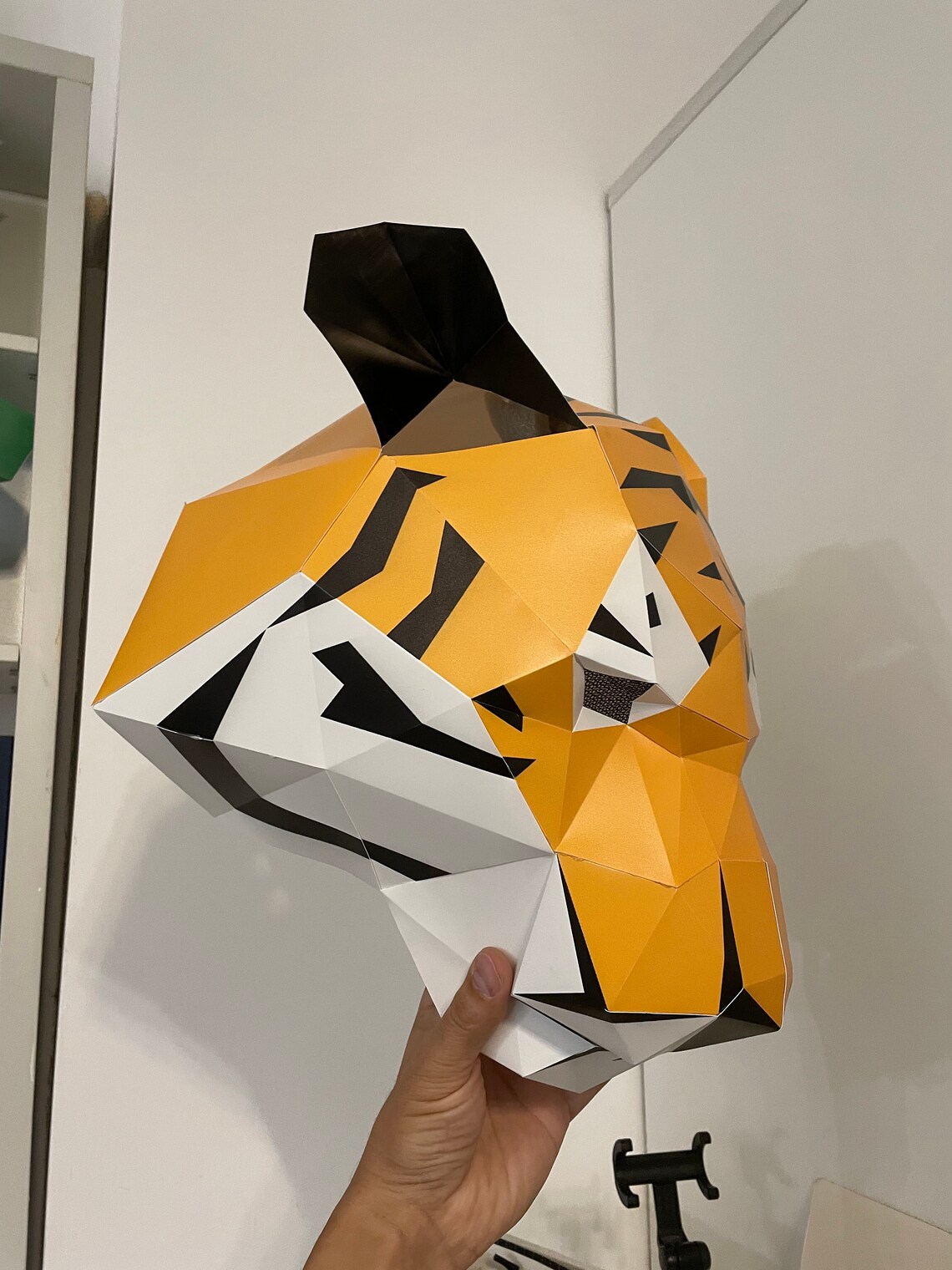 TIGER 3d head mask DIY layout digital pattern for | Etsy