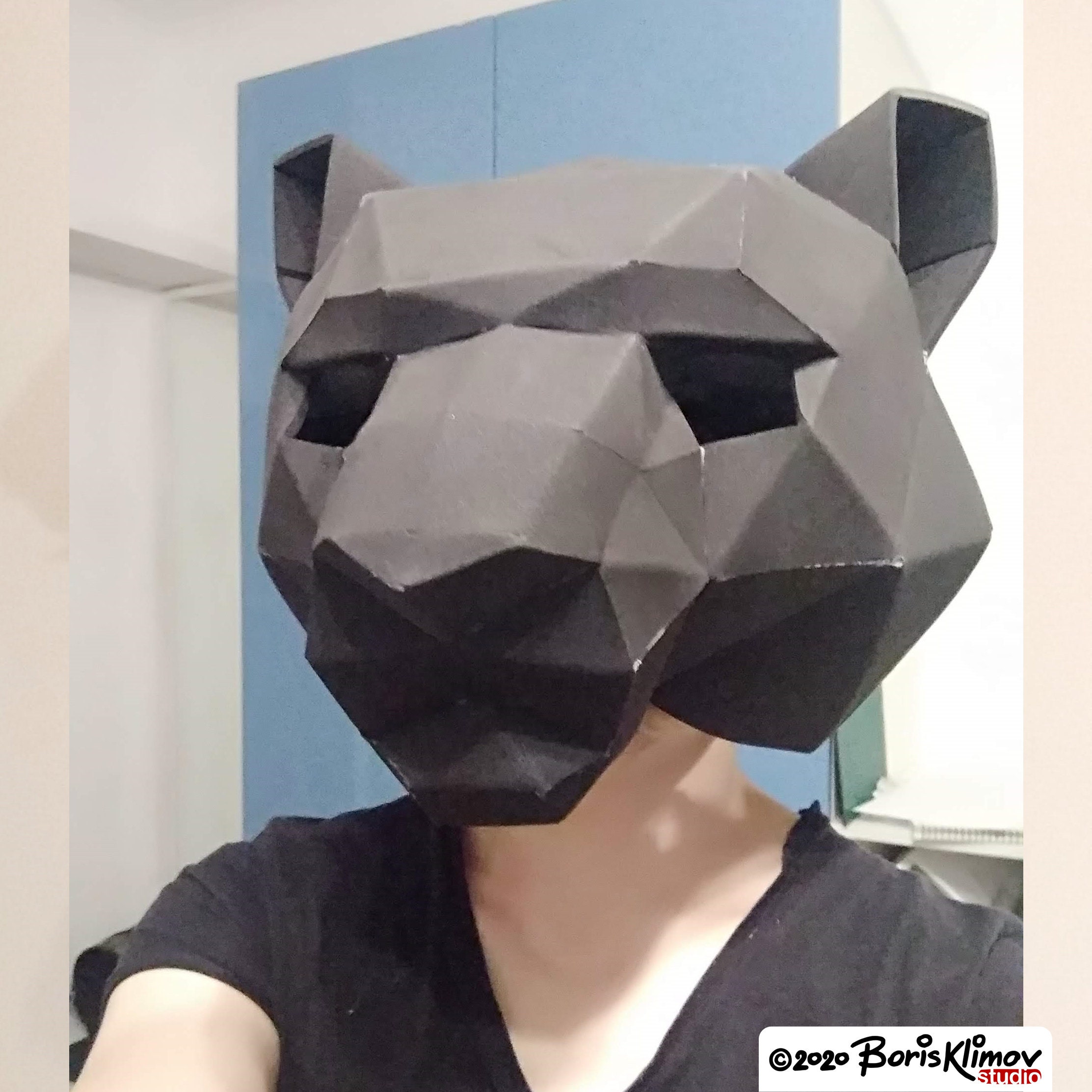 Snow Leopard Papercraft 3d DIY Paper Mask DIY Layout Digital | Etsy