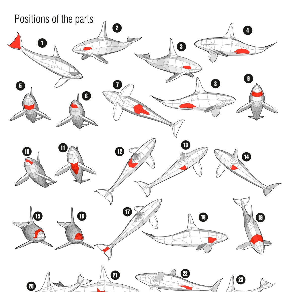 Orca DIY Papercraft Low Poly 3d Model Digital Pattern. Pdf | Etsy