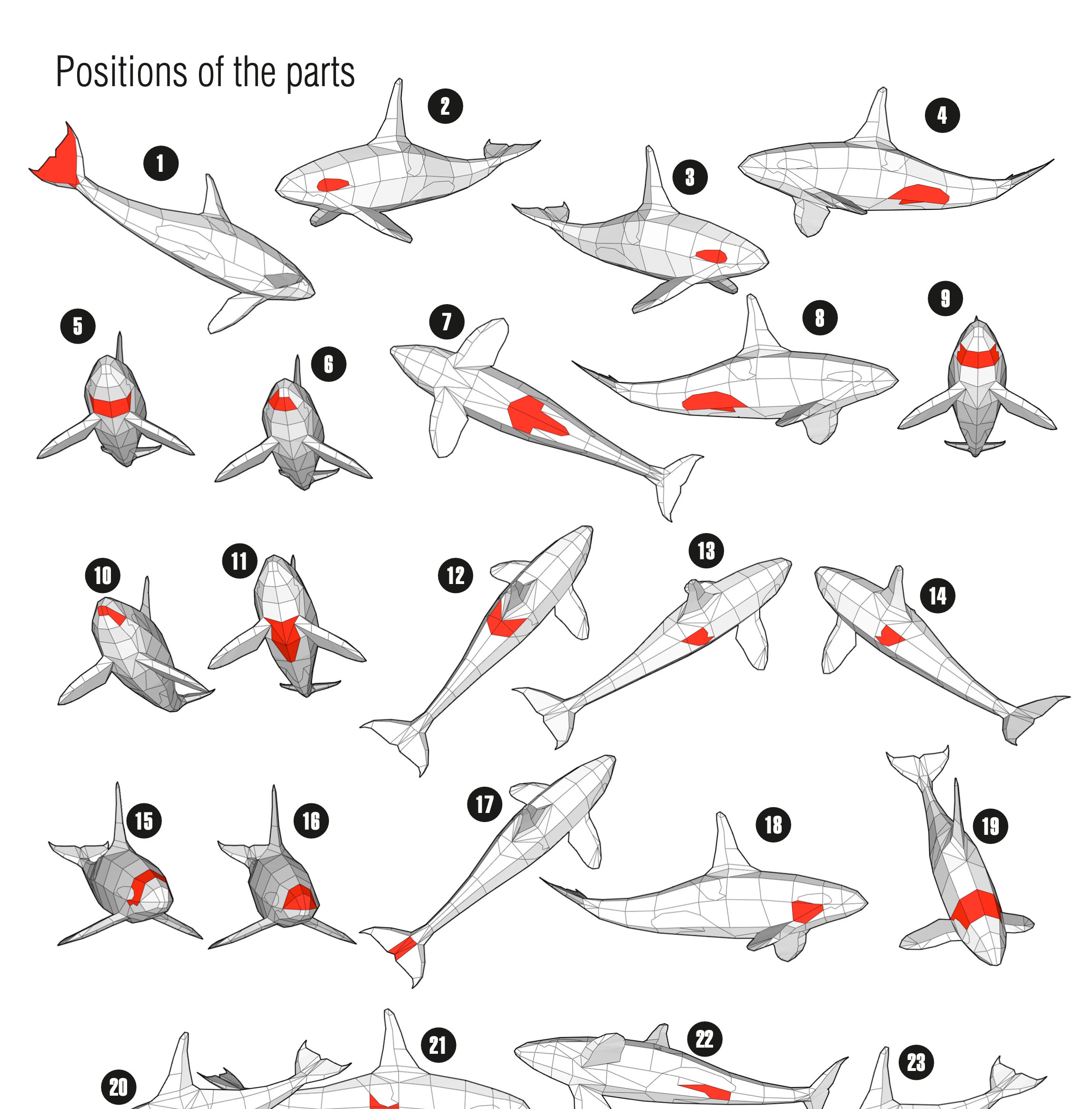 Orca DIY Papercraft Low Poly 3d Model Digital Pattern. Pdf | Etsy