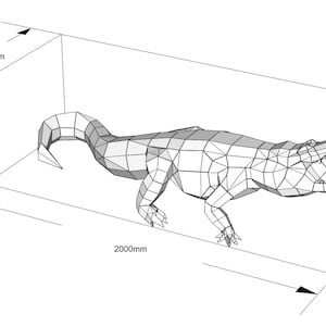 Crocodile, Alligator, DIY PAPERCRAFT Low Poly 3d Model, Using This ...
