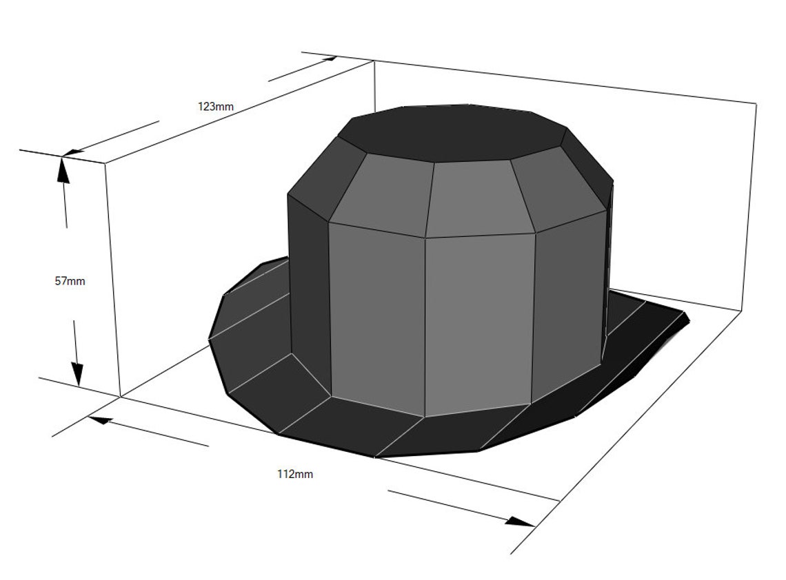 Bowler Hat DIY Party Props 3d Papercraft Digital Pattern - Etsy