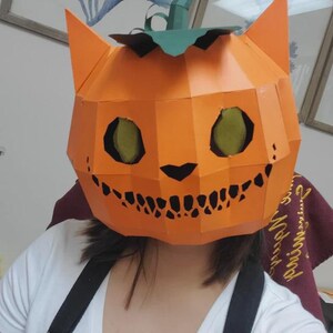 Pumpkin Head. Halloween Paper Decoration, DIY Papercraft Layout ...