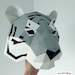TIGER 3d Head Mask, DIY Layout, Digital Pattern for Papercraft. Model ...