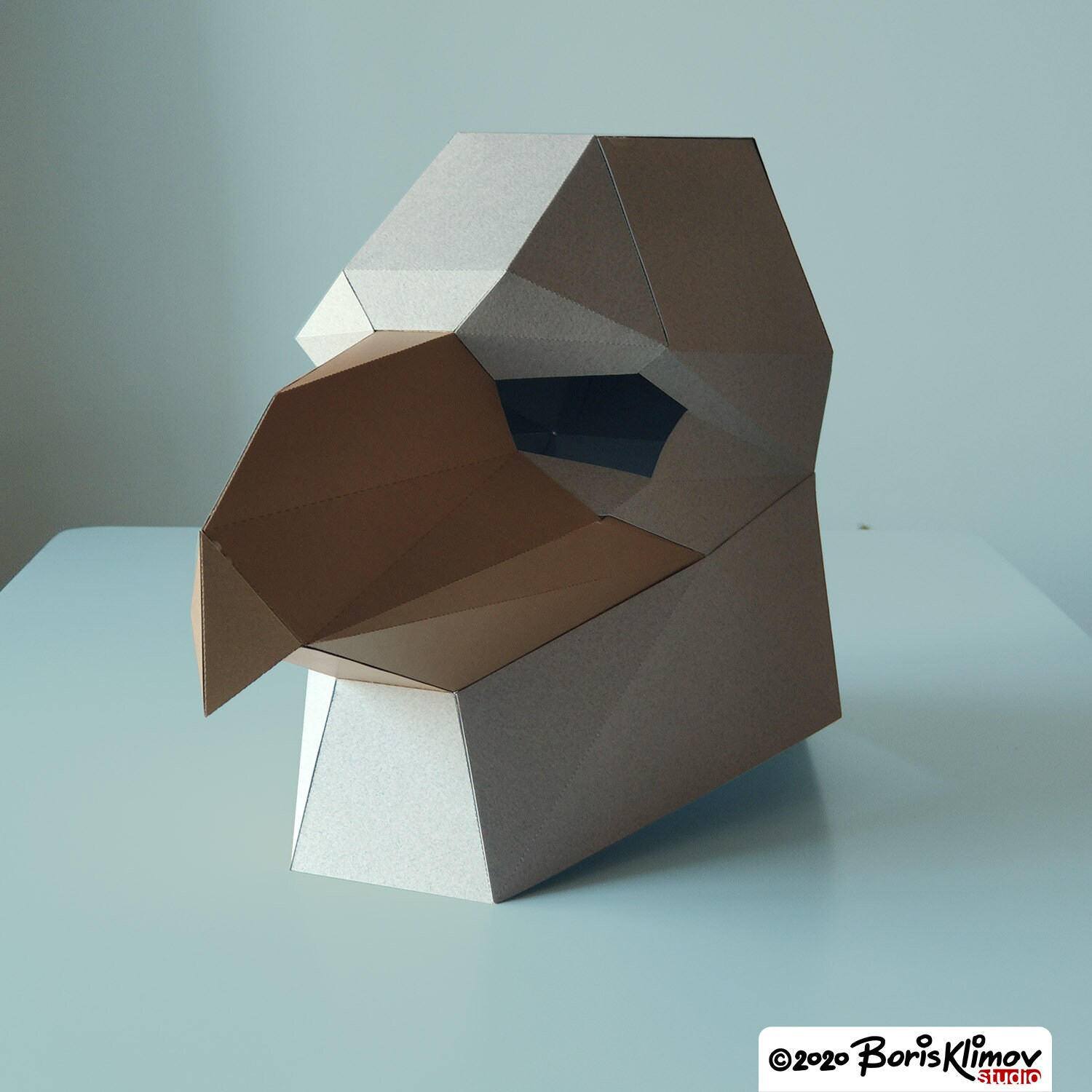 Eagle berkut simple DIY 3d paper head mask pattern digital | Etsy