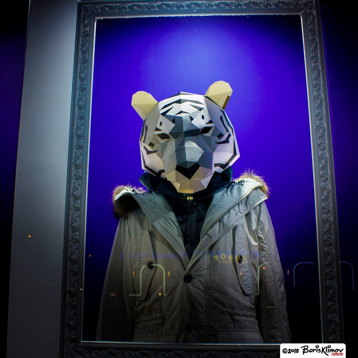 TIGER 3d Head Mask DIY Layout Digital Pattern for - Etsy
