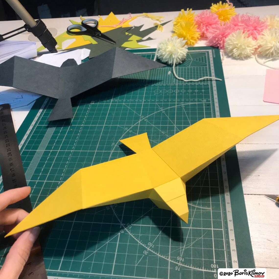 Bird Flying Digital Pattern for Papercraft 3d Paper DIY - Etsy
