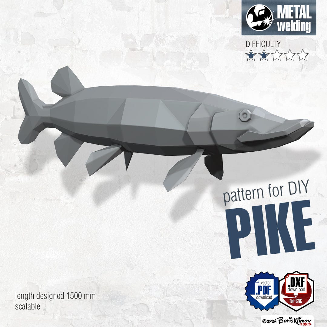 DIY Metal Pike Sculpture: Welding Digital Plan (.PDF, .DXF) - Etsy