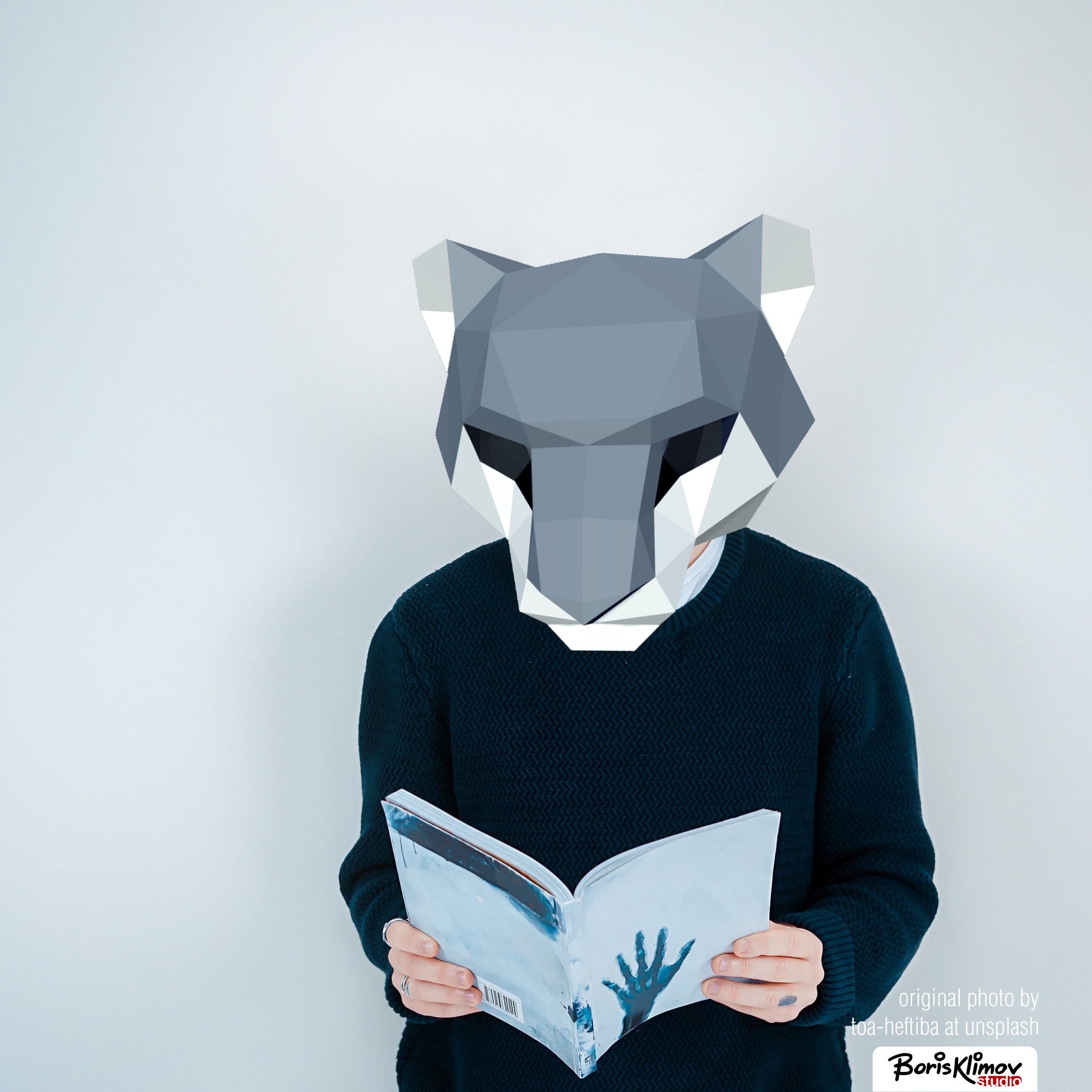 Snow Leopard Papercraft 3d DIY Paper Mask, DIY Layout, Digital Pattern ...