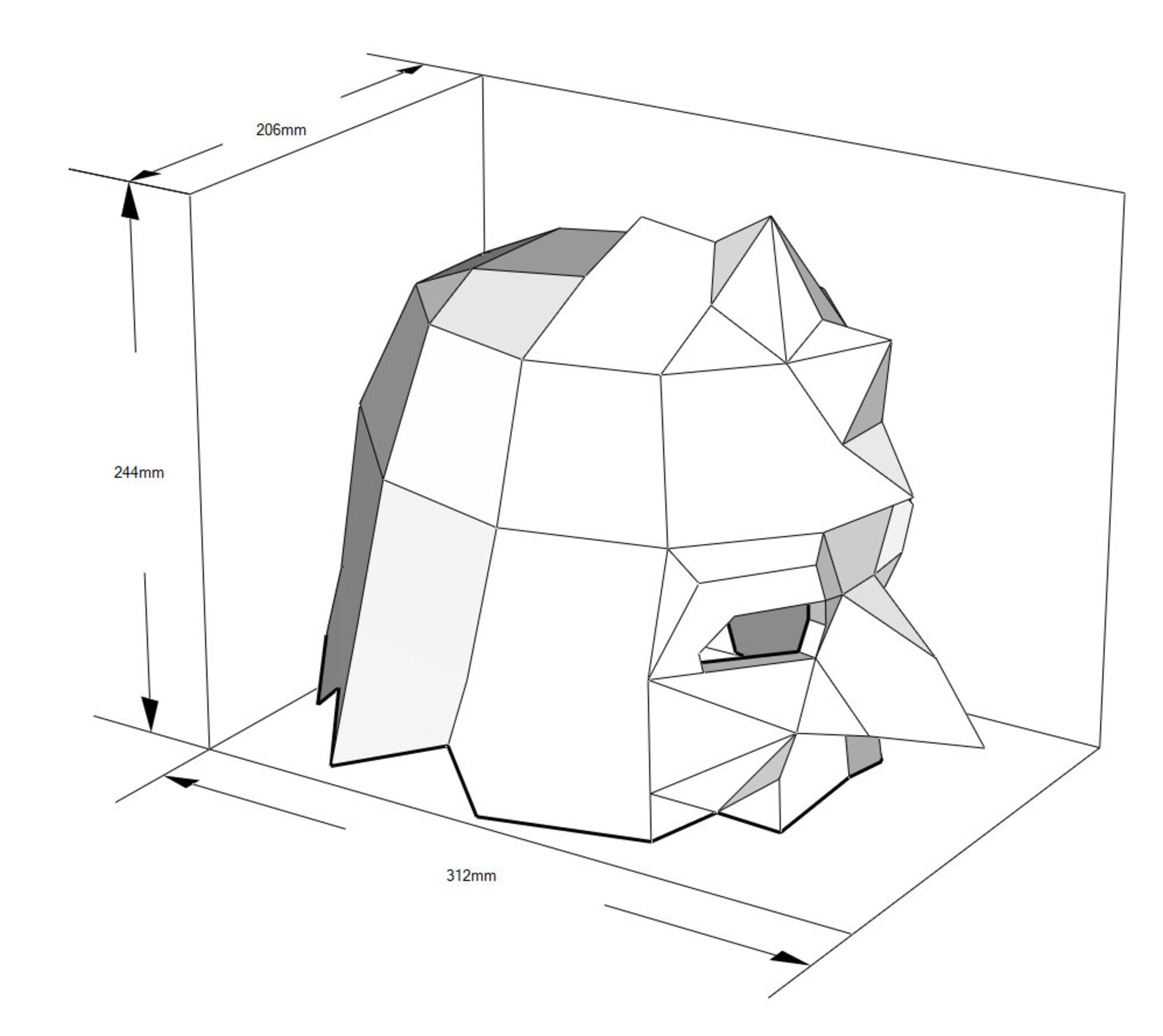 Hen DIY 3d Paper Head Mask Pattern Digital Layout PDF A4 - Etsy