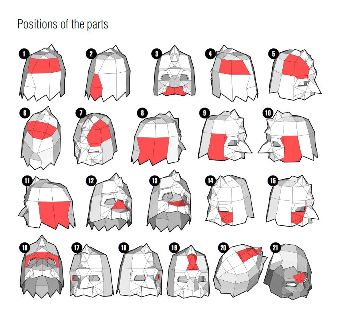 Hen DIY 3d Paper Head Mask Pattern Digital Layout PDF A4 - Etsy