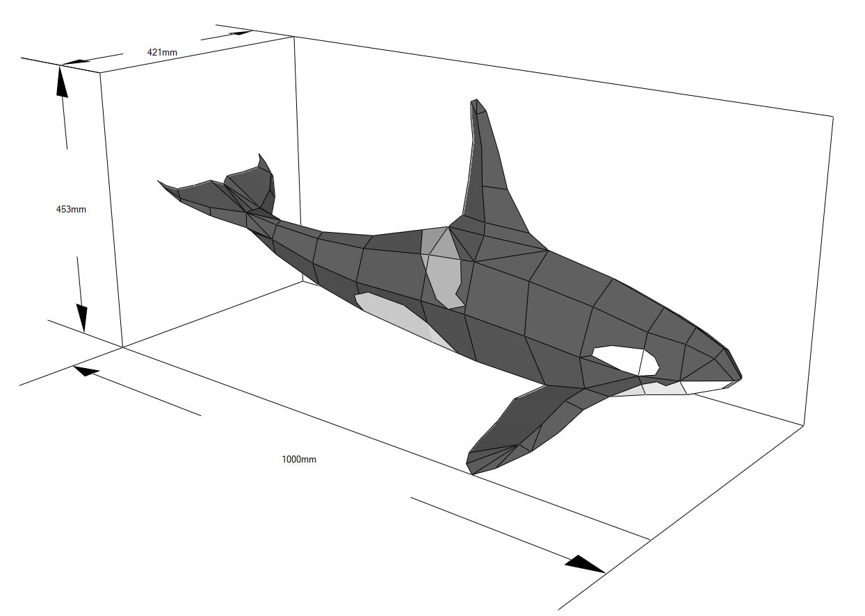 Orca DIY Papercraft Low Poly 3d Model Digital Pattern. Pdf - Etsy
