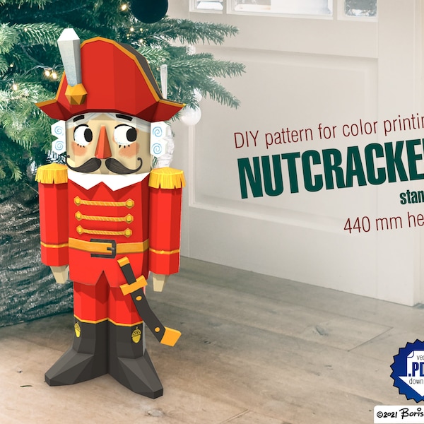 3d Papercraft Nutcracker Soldier - Etsy