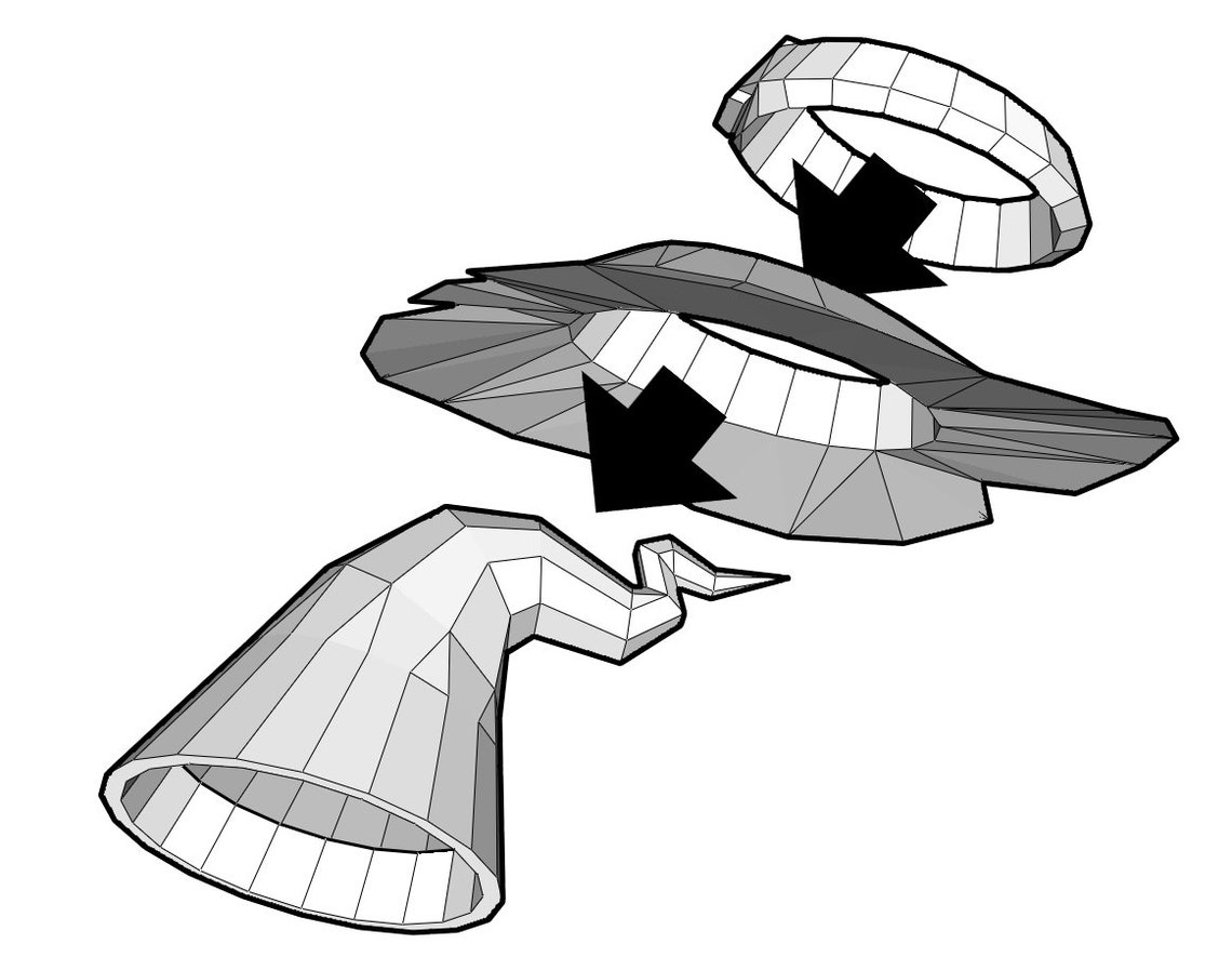 Witch Hat. Halloween 3d Paper Props DIY Papercraft Layout - Etsy