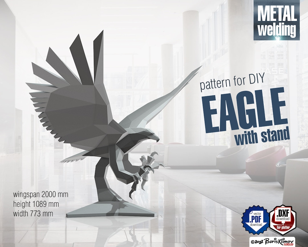 Eagle! Weld It Yourself With Digital Plan for Metal. Set of Digital ...