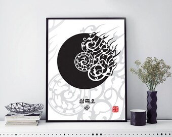 Three Legged Crow - Etsy