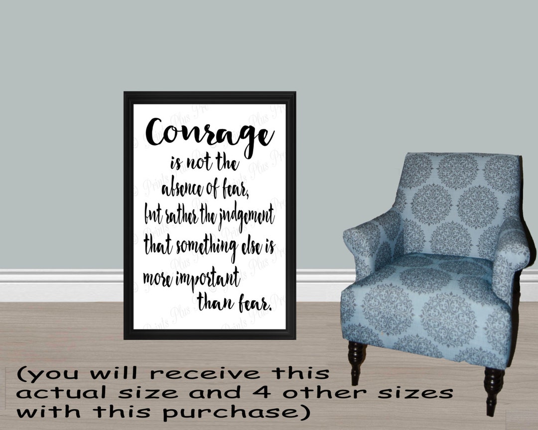 Modern Art Courage Quote Inspired by Ambrose Redmoon 5 SIZES This ...