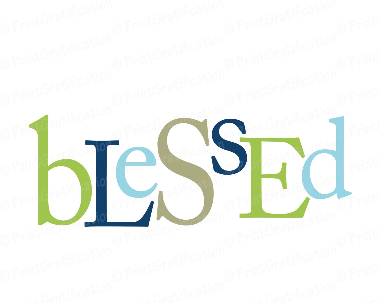 Word Art Blessed 16x20/8x10 and 11x14/ Get a Black and White and a ...