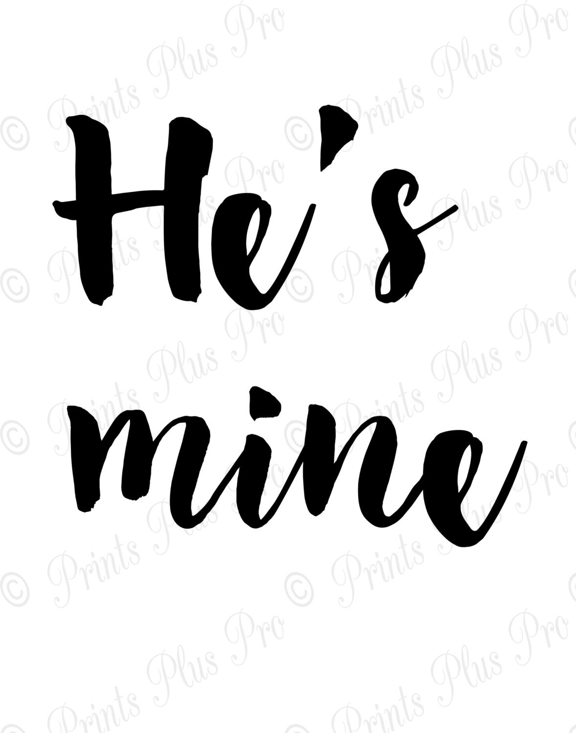 Modern Art: He's Mine and She's Mine PACK/ 11x14 and | Etsy