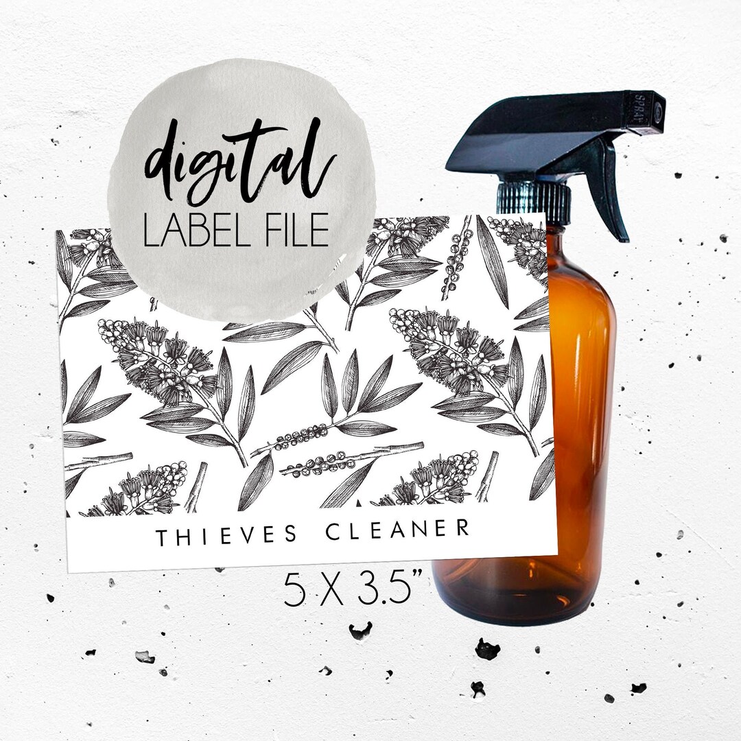 Printable Cleaner Label Household Cleaner Label Household - Etsy