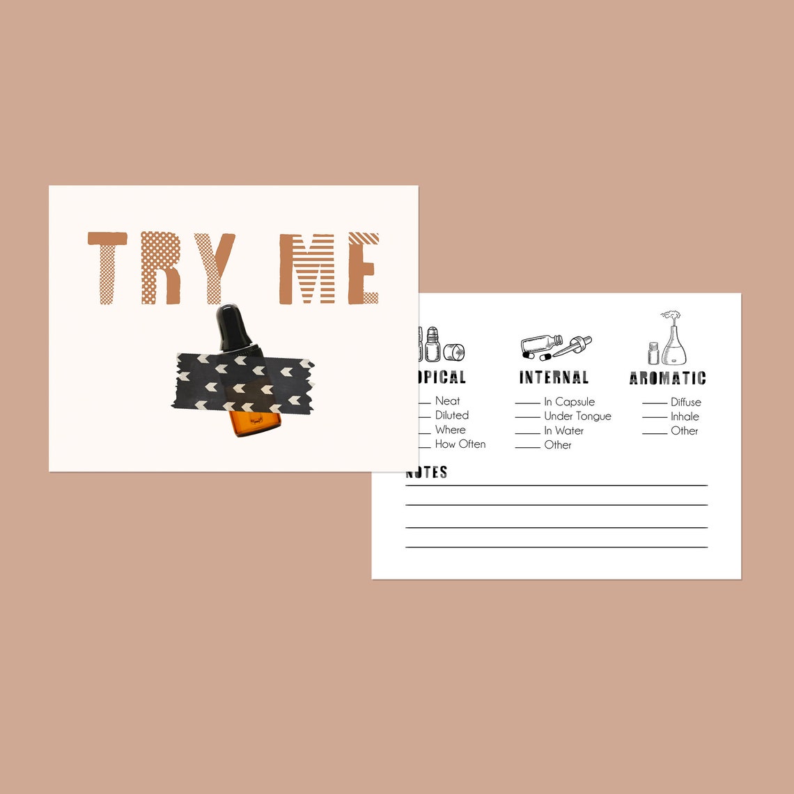 Printable Essential Oil Sample Cards Essential Oil Business - Etsy