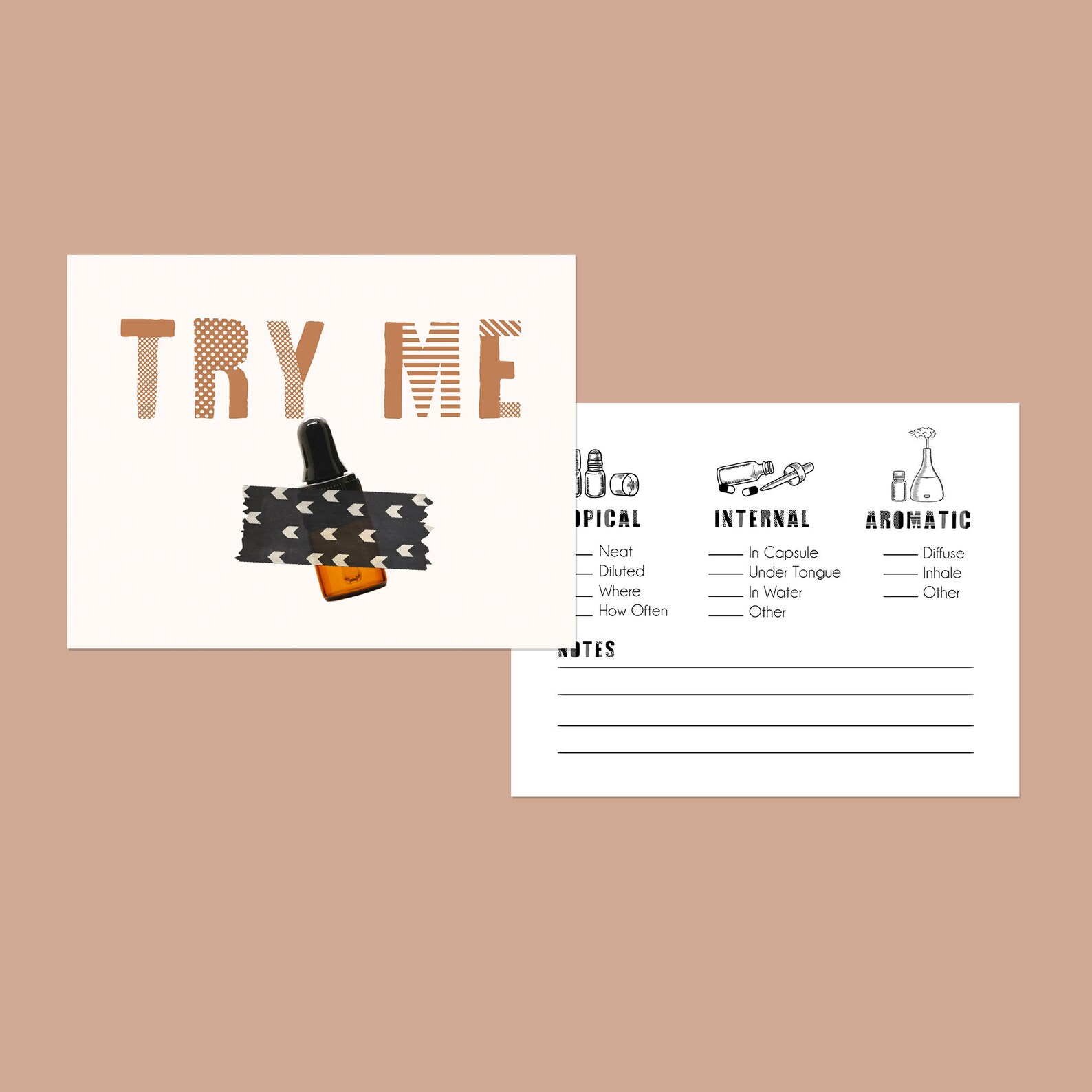 Printable Essential Oil Sample Cards Essential Oil Business - Etsy