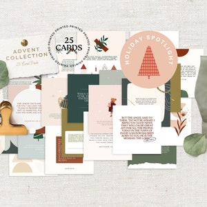 PRINTED Advent Bible Verse Card Pack, Set of 25 Cards, Square Advent ...