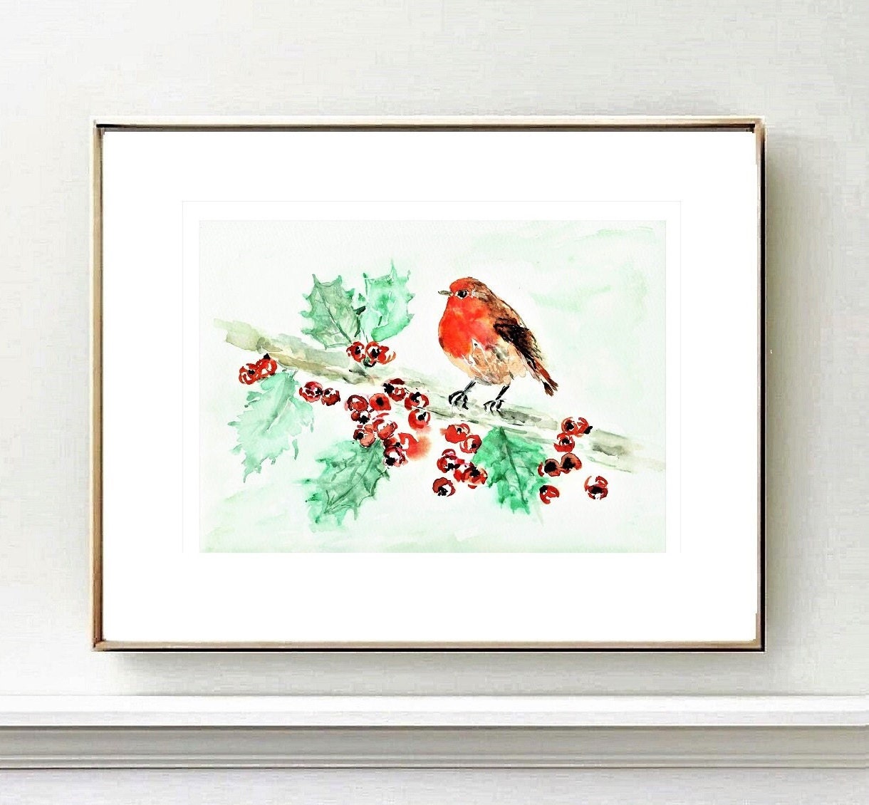 VINTAGE BIRD PRINT /robin Bird Printable /robin Bird Watercolor / Gift ...