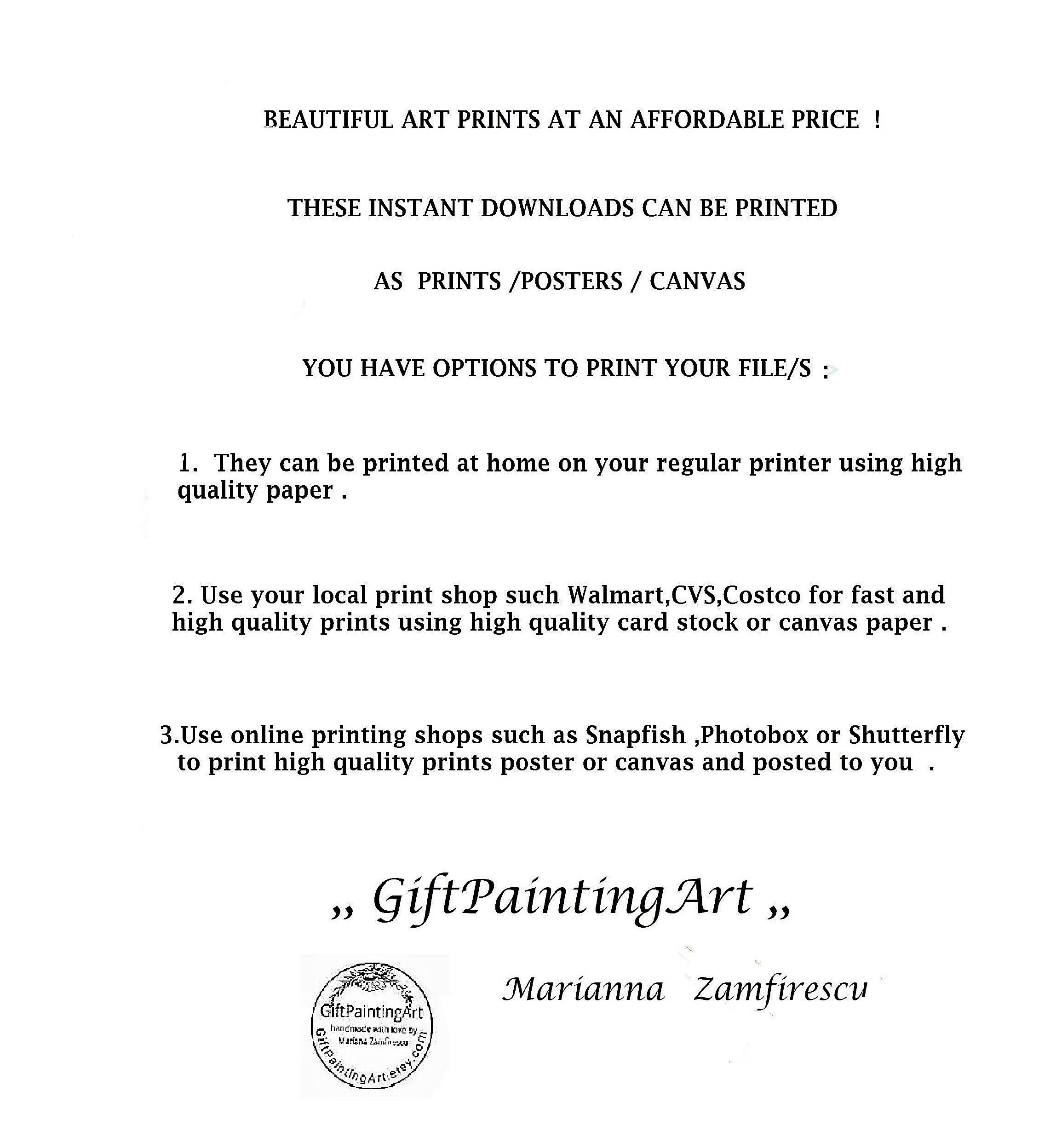 Set of 9 Printable Paintings /pick Your Own 9 Digital Prints, Pick Any ...