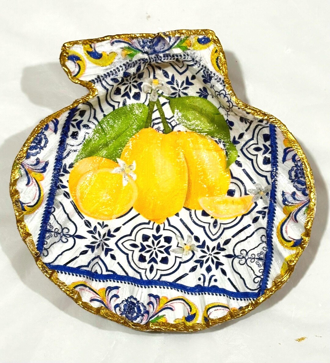 Italian Amalfi Coast Shell Trinket Dish,italy Capri Ring Dish ...