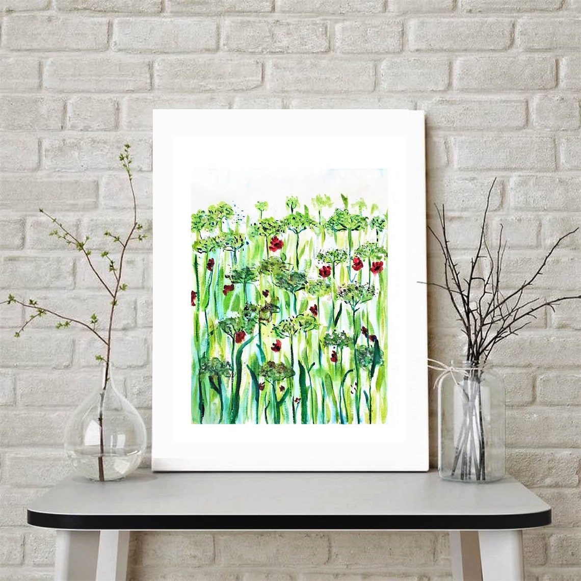 Lace Queen Mary Flowers Print Painting Printable Watercolor Floral ...