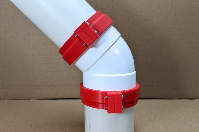 4 & 6 Inch PVC Pipe Gasket Clamp (3D File) - Etsy