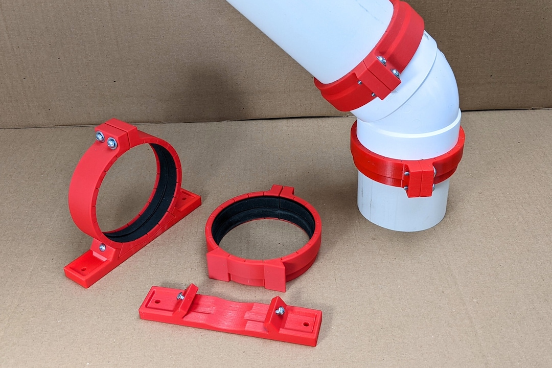 4 & 6 Inch PVC Pipe Gasket Clamp (3D File) - Etsy